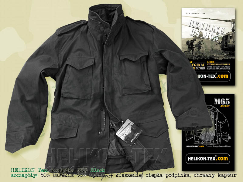 HELIKON Tex. kurtka M65 Black KU-M65-NY-01